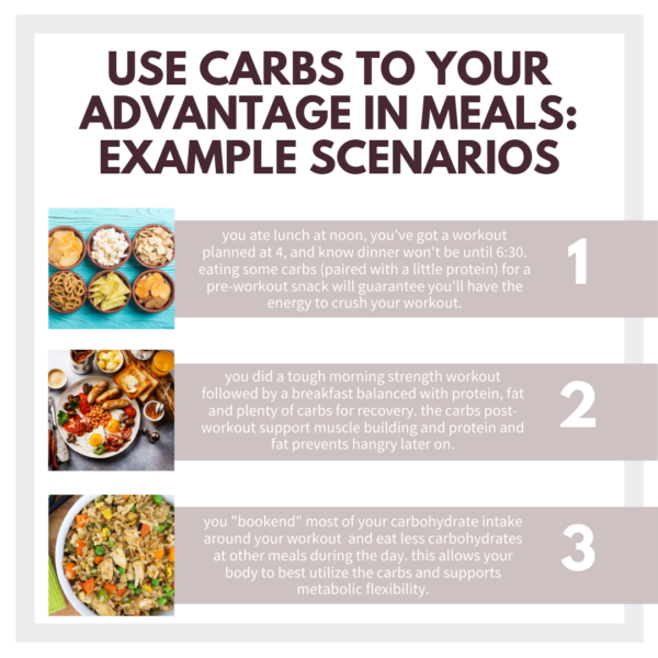 use carbs to your advantage in meals - Emily Field RD